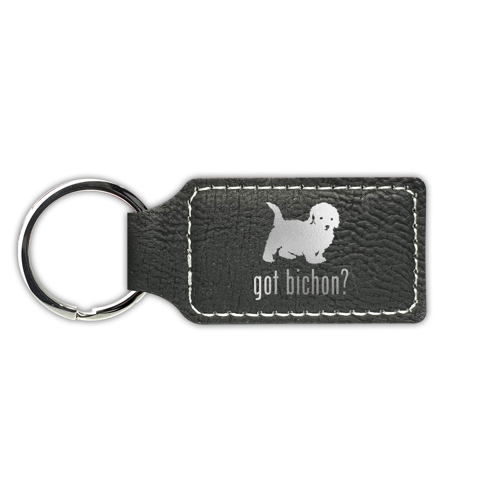 Got Bichon Keychain Leatherette - Laser Engraved - colors - Key Chain ...